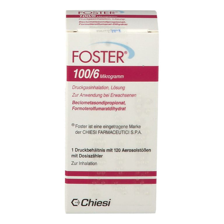 FOSTER® 100/6 µg 120 Hub Dosieraerosol 1 St mit dem E-Rezept kaufen ...