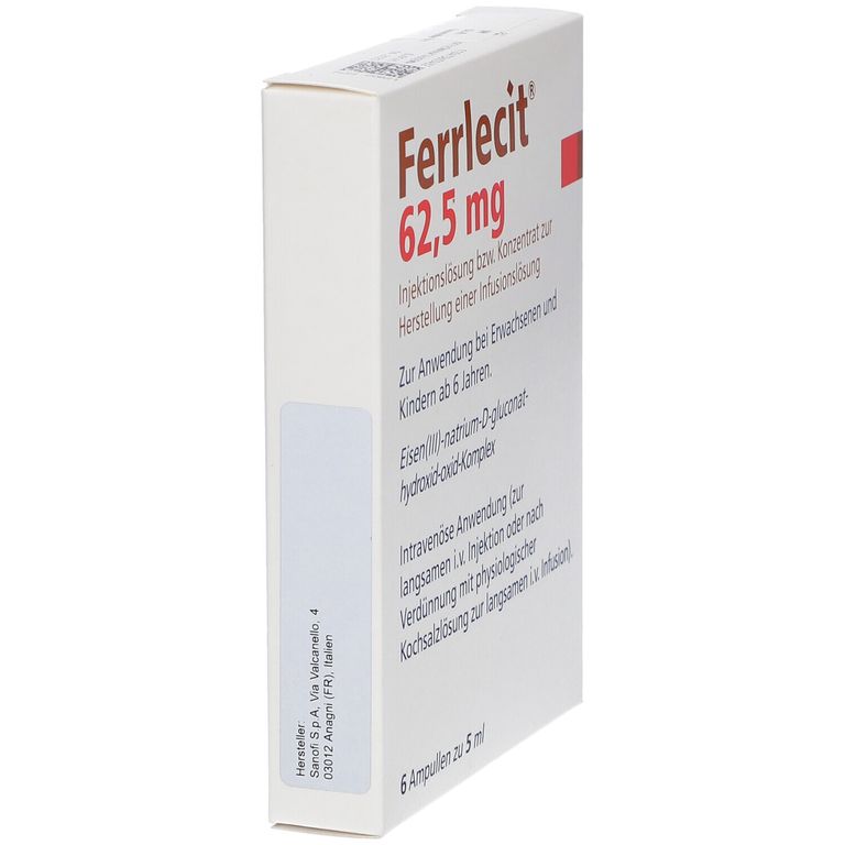 Ferrlecit 62,5 mg 6x5 ml mit dem E-Rezept kaufen - Shop Apotheke