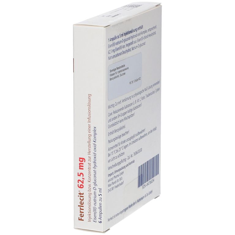Ferrlecit 62,5 mg 6x5 ml mit dem E-Rezept kaufen - Shop Apotheke
