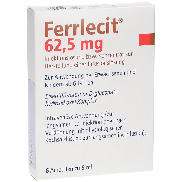 Ferrlecit 62,5 mg 6x5 ml mit dem E-Rezept kaufen - Shop Apotheke