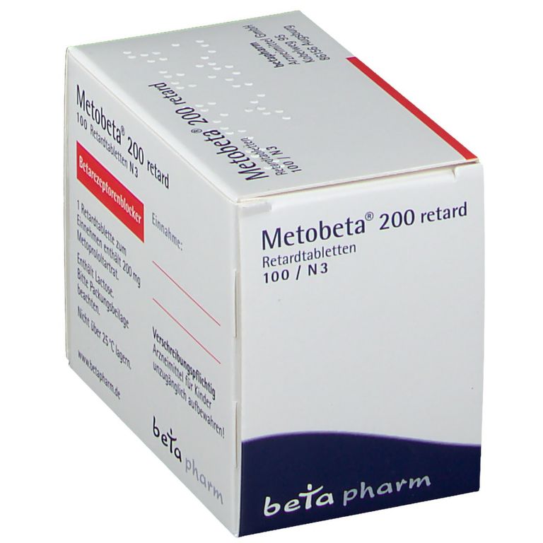 Metobeta® 200 retard 100 St mit dem E-Rezept kaufen - Shop Apotheke