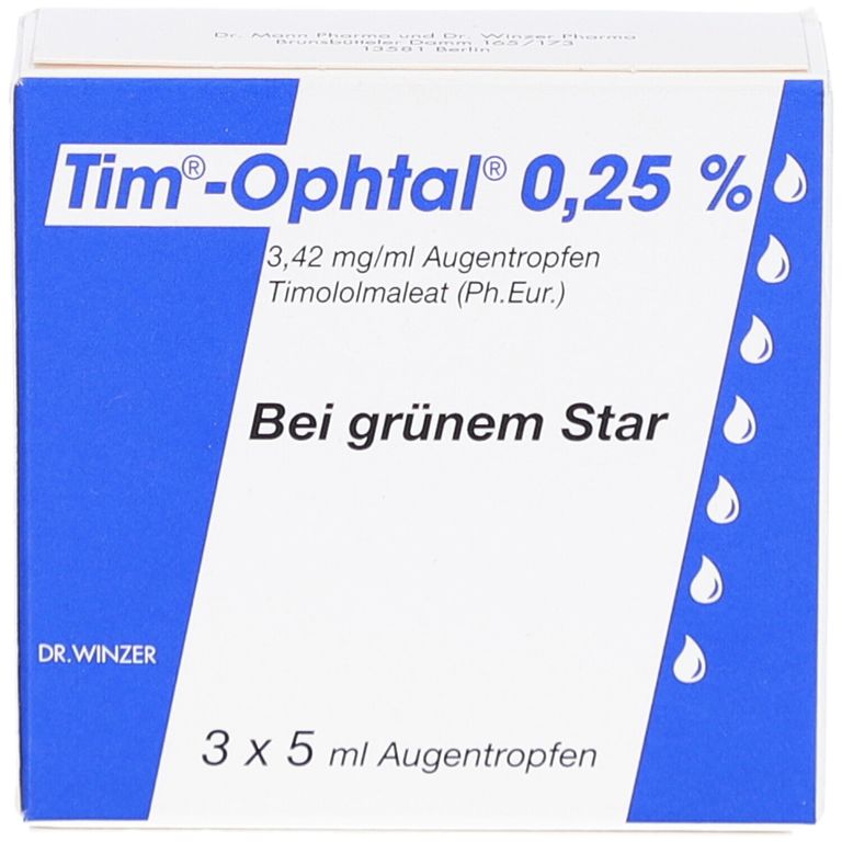 Tim®-Ophtal® 0,25 % 3x5 ml mit dem E-Rezept kaufen - Shop Apotheke