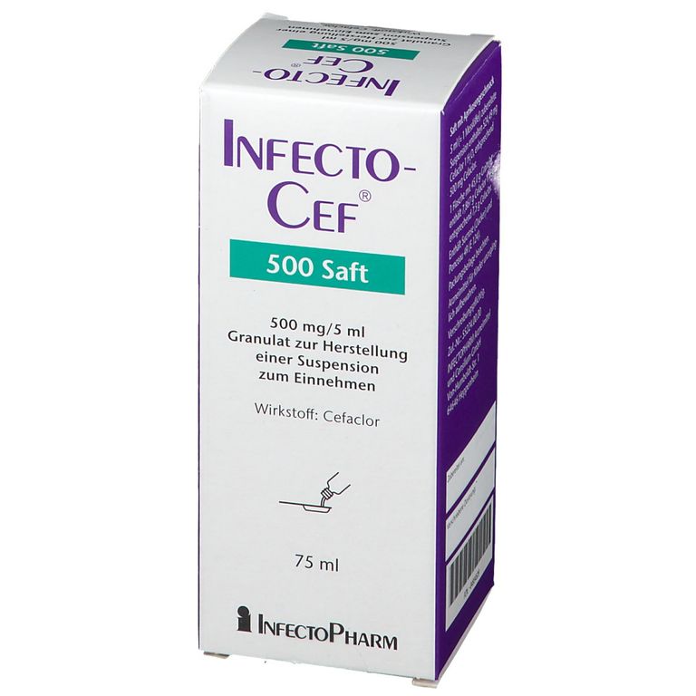 InfectoCef® 500 Saft 75 ml mit dem E-Rezept kaufen - Shop Apotheke