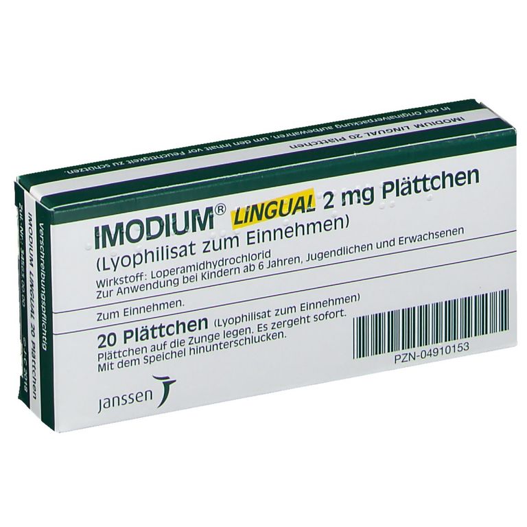 IMODIUM® LINGUAL 2 mg Plättchen 20 St mit dem E-Rezept kaufen - Shop ...