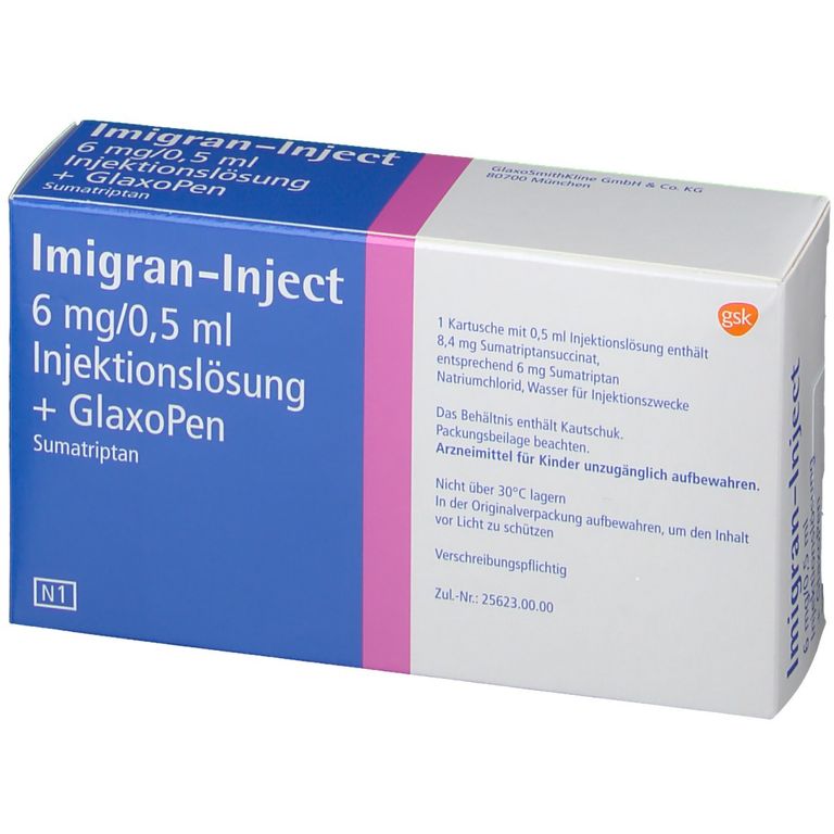 Imigran-Inject 6 mg/0,5 ml + GlaxoPen 2 St mit dem E-Rezept kaufen ...