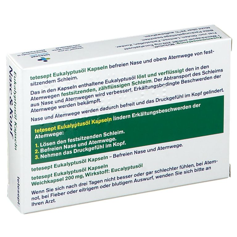 Tetesept® Eukalyptusöl Kapseln Nase And Kopf 20 St Shop Apotheke