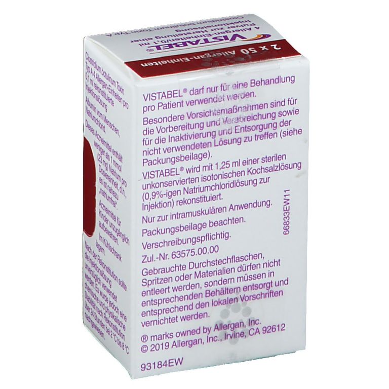 Vistabel® 2x50 Allergan-Einheiten 1 St mit dem E-Rezept kaufen - Shop ...