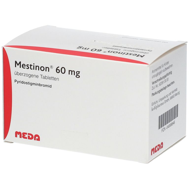 MESTINON 60 mg überzogene Tabletten 100 St mit dem E-Rezept kaufen ...