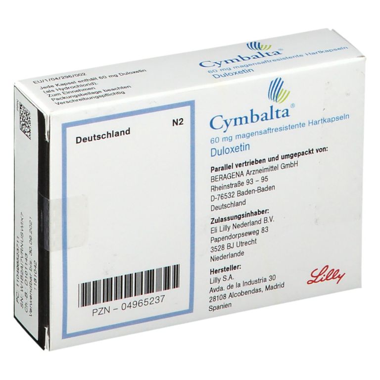 Cymbalta® 60 mg 28 St mit dem E-Rezept kaufen - Shop Apotheke
