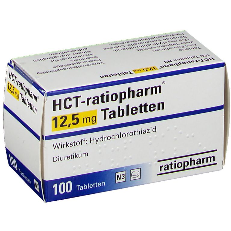 HCT-ratiopharm® 12,5 mg 100 St mit dem E-Rezept kaufen - Shop Apotheke