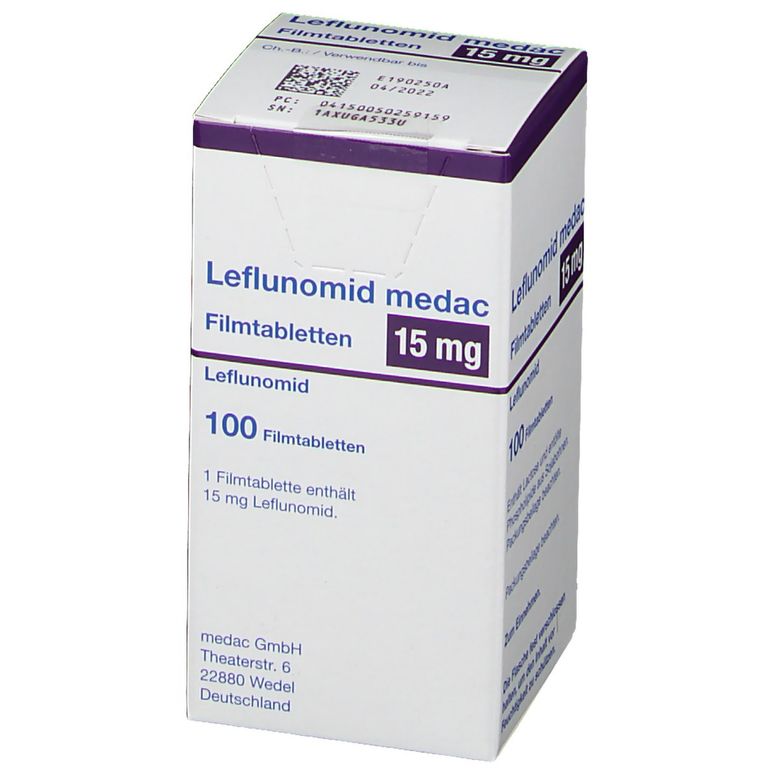 Leflunomid medac 15 mg 100 St mit dem E-Rezept kaufen - Shop Apotheke