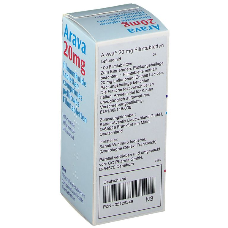 Arava® 20 mg 100 St mit dem E-Rezept kaufen - Shop Apotheke