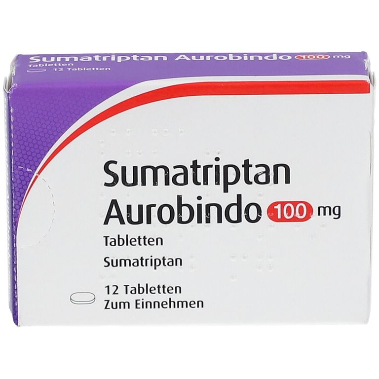 Sumatriptan Aurobindo 100 mg 12 St mit dem E-Rezept kaufen - Shop Apotheke