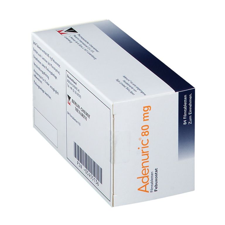 Adenuric® 80 mg 84 St mit dem E-Rezept kaufen - Shop Apotheke