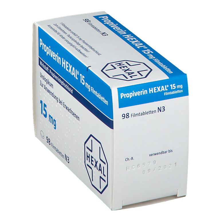 Propiverin HEXAL® 15 mg 98 St mit dem E-Rezept kaufen - Shop Apotheke