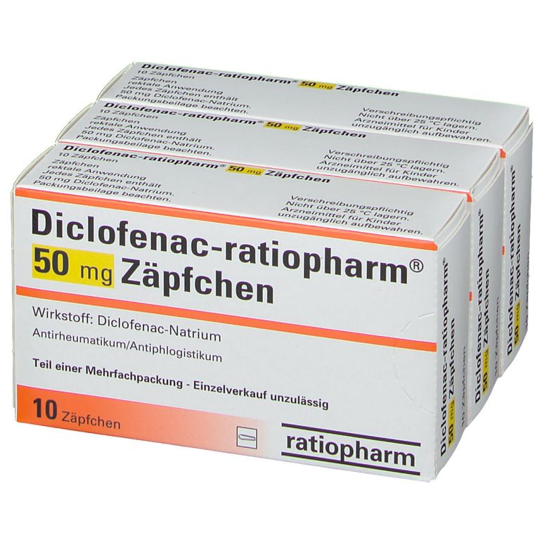 Diclofenac-ratiopharm® 50 mg 30 St mit dem E-Rezept kaufen - Shop Apotheke