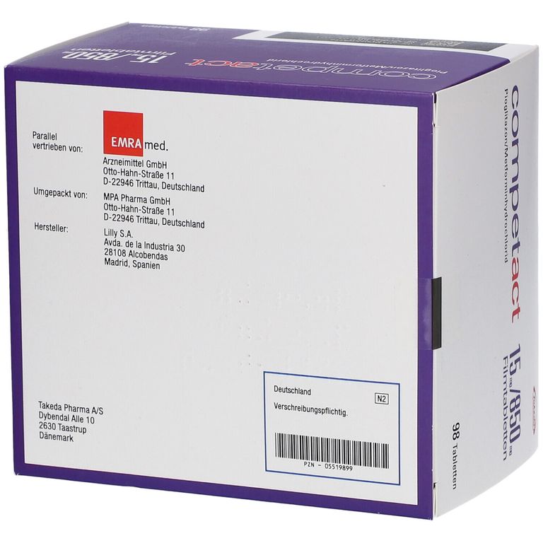 competact® 15 mg/850 mg 98 St mit dem E-Rezept kaufen - Shop Apotheke