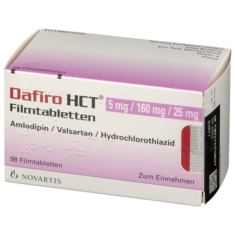 Dafiro HCT® 5 mg/160 mg/25 mg 98 St mit dem E-Rezept kaufen - Shop Apotheke