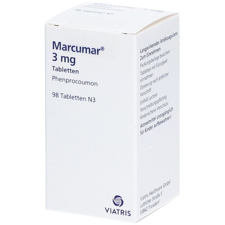 Marcumar® 3 mg 98 St mit dem E-Rezept kaufen - Shop Apotheke