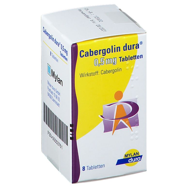 Cabergolin dura® 0,5 mg 8 St mit dem E-Rezept kaufen - Shop Apotheke