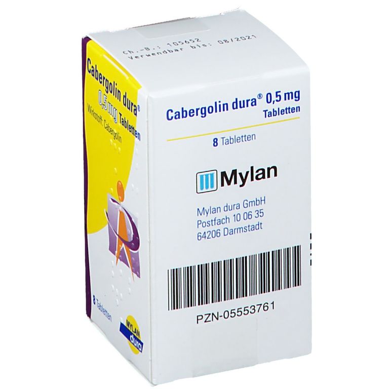 Cabergolin dura® 0,5 mg 8 St mit dem E-Rezept kaufen - Shop Apotheke