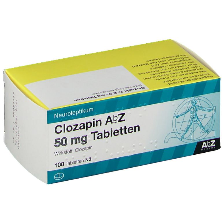 Clozapin AbZ 50 mg 100 St mit dem E-Rezept kaufen - Shop Apotheke