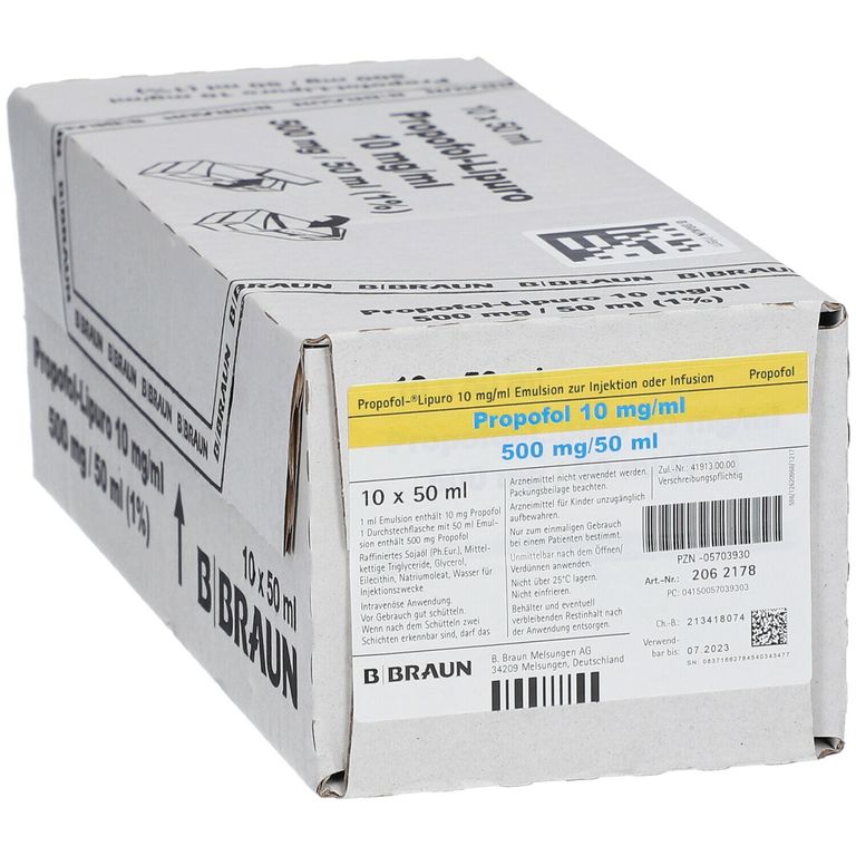 Propofol-®Lipuro 10 mg/ml 10x50 ml mit dem E-Rezept kaufen - Shop Apotheke