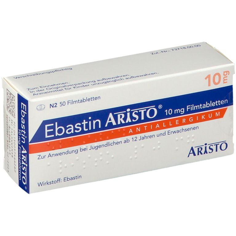 Ebastin Aristo® 10 mg 50 St mit dem E-Rezept kaufen - Shop Apotheke