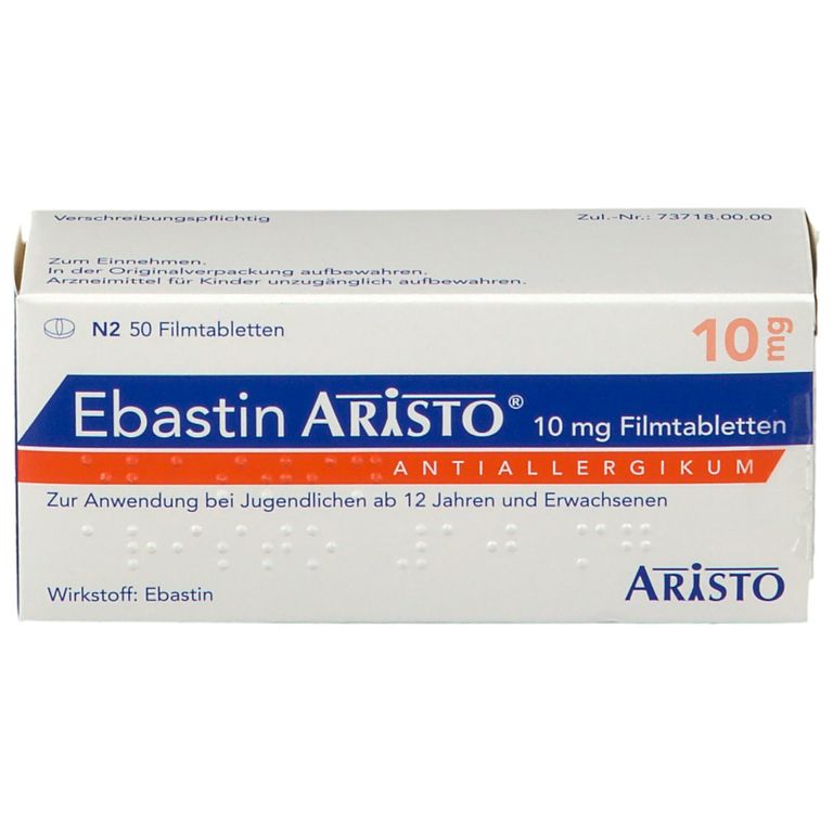 Ebastin Aristo® 10 mg 50 St mit dem E-Rezept kaufen - Shop Apotheke