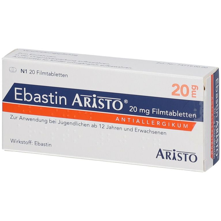 Ebastin Aristo® 20 mg 20 St mit dem E-Rezept kaufen - Shop Apotheke