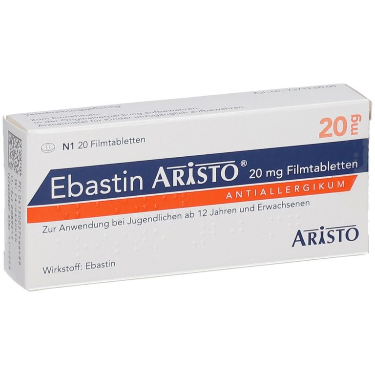 Ebastin Aristo® 20 mg 20 St mit dem E-Rezept kaufen - Shop Apotheke