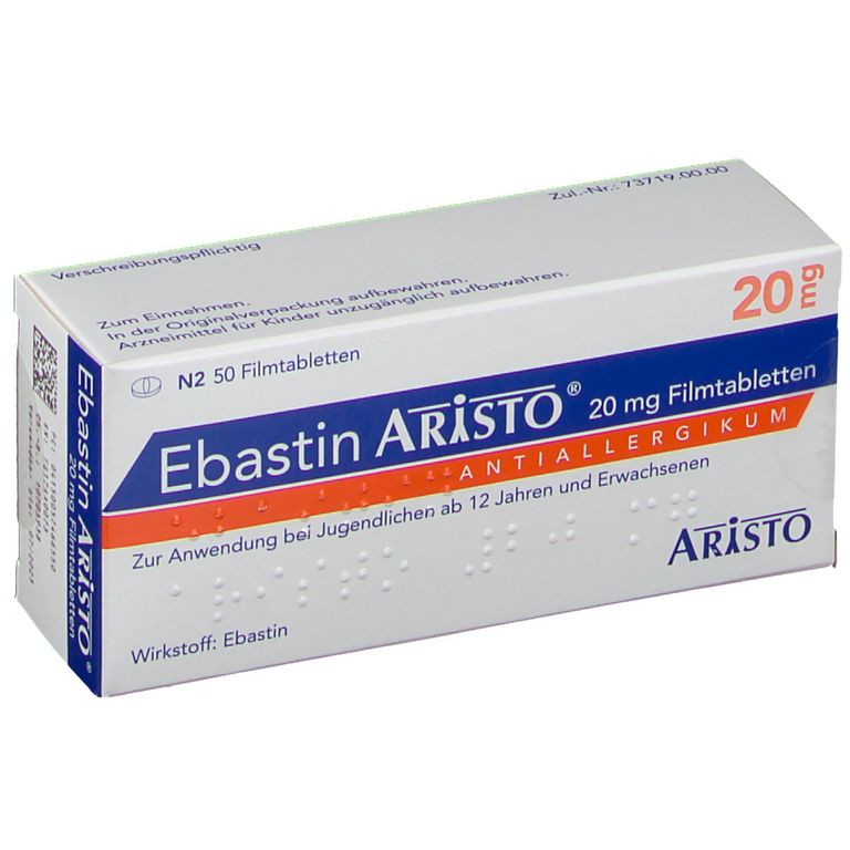 Ebastin Aristo® 20 mg 50 St mit dem E-Rezept kaufen - Shop Apotheke