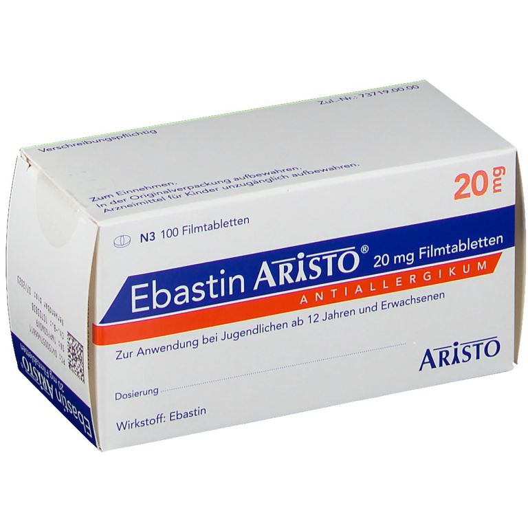 Ebastin Aristo® 20 mg 100 St mit dem E-Rezept kaufen - Shop Apotheke