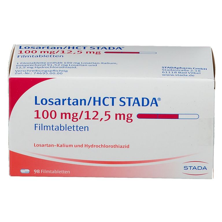 Losartan/HCT STADA® 100 mg/12,5 mg 98 St mit dem E-Rezept kaufen - Shop ...