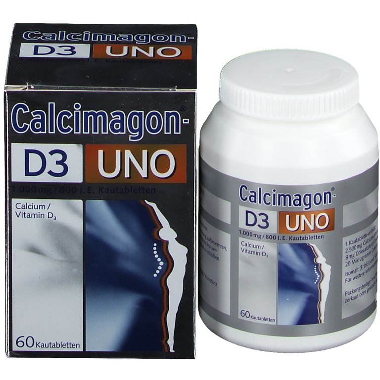 Calcimagon® D3 UNO 1000 mg/ 800 I.E. Kautabletten 60 St - Shop Apotheke