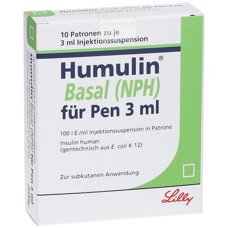 Humulin Basal NPH 10x3 ml mit dem E-Rezept kaufen - Shop Apotheke