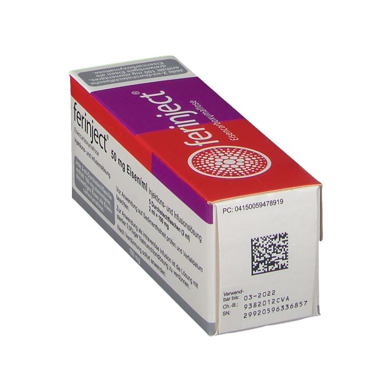 ferinject® 50 mg 5x2 ml mit dem E-Rezept kaufen - Shop Apotheke