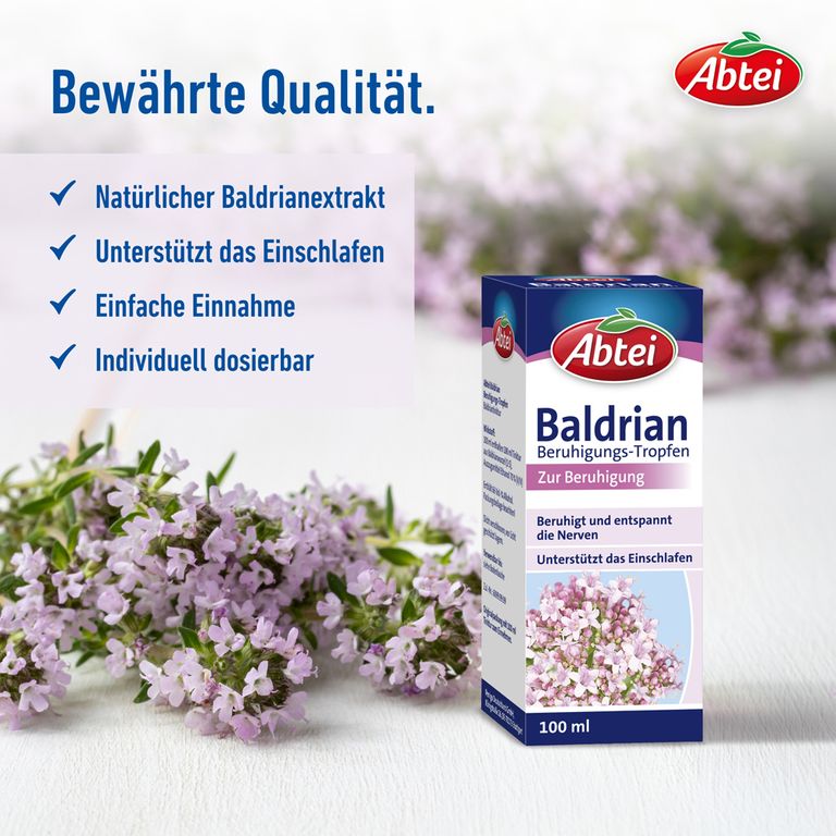 Abtei Baldrian Beruhigungstropfen 100 ml - Shop Apotheke