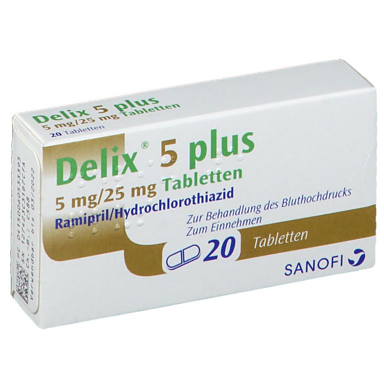 Delix® 5 mg plus Tabletten 20 St mit dem E-Rezept kaufen - Shop Apotheke