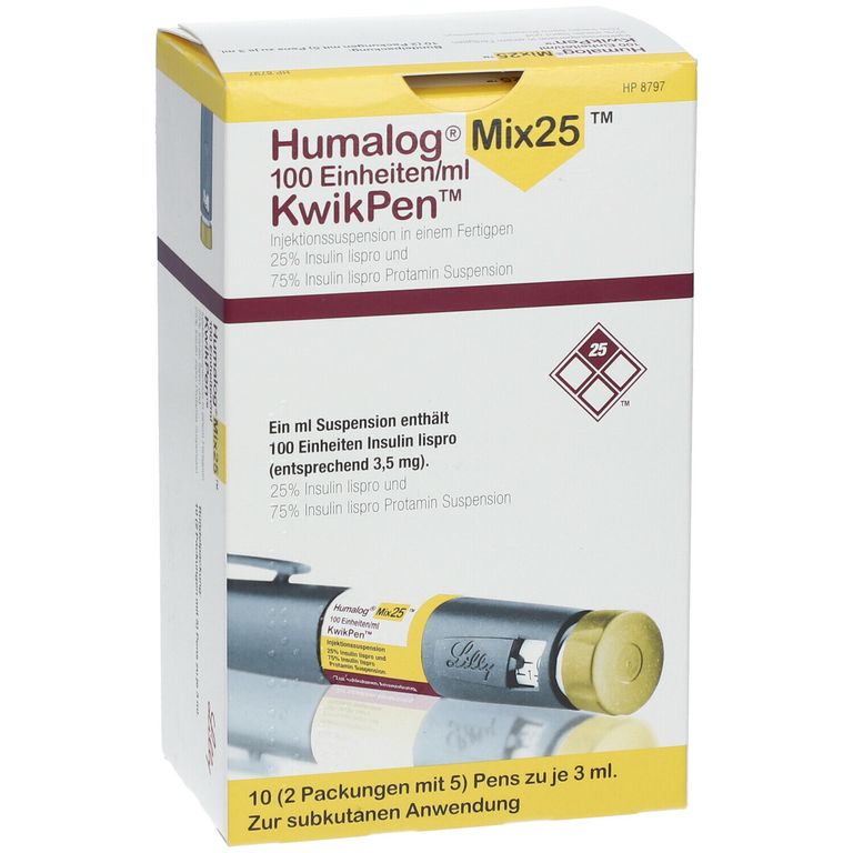 Humalog® Mix25™ 100 Einheiten/ml KwikPen™ 10 St mit dem E-Rezept kaufen ...