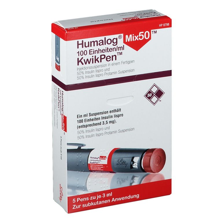 Humalog® Mix50™ 100 Einheiten/ml KwikPen™ 5 St mit dem E-Rezept kaufen ...