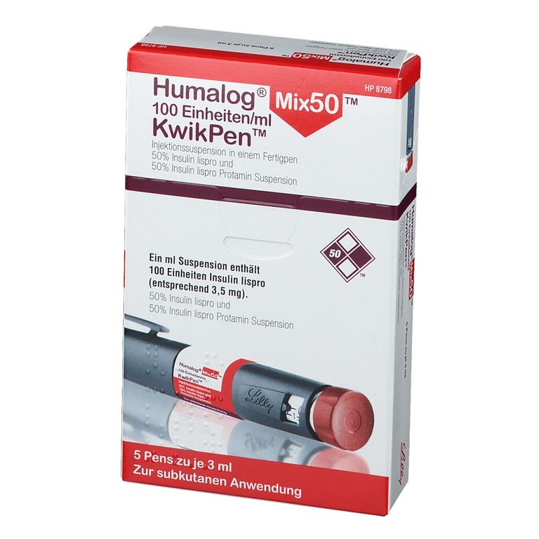 Humalog® Mix50™ 100 Einheiten/ml KwikPen™ 5 St mit dem E-Rezept kaufen - Shop Apotheke