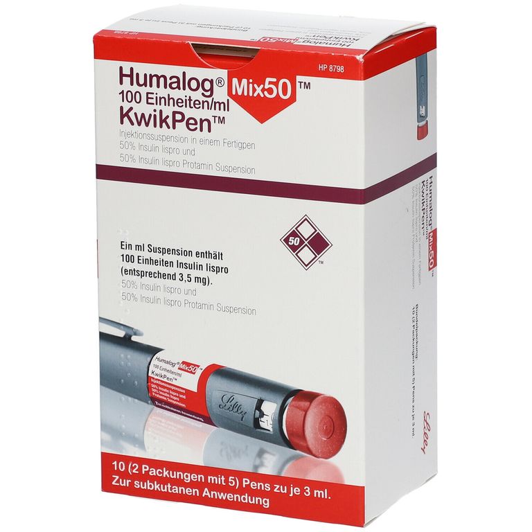 Humalog® Mix50™ 100 Einheiten/ml KwikPen™ 10 St mit dem E-Rezept kaufen - Shop Apotheke