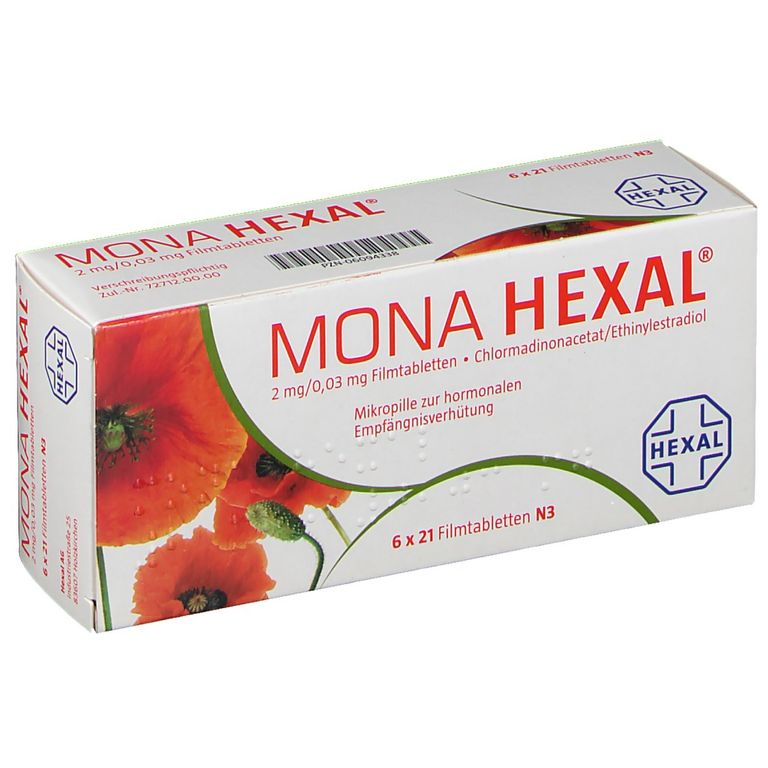MONA HEXAL® 2 mg/ 0,03 mg 6x21 St mit dem E-Rezept kaufen - Shop Apotheke