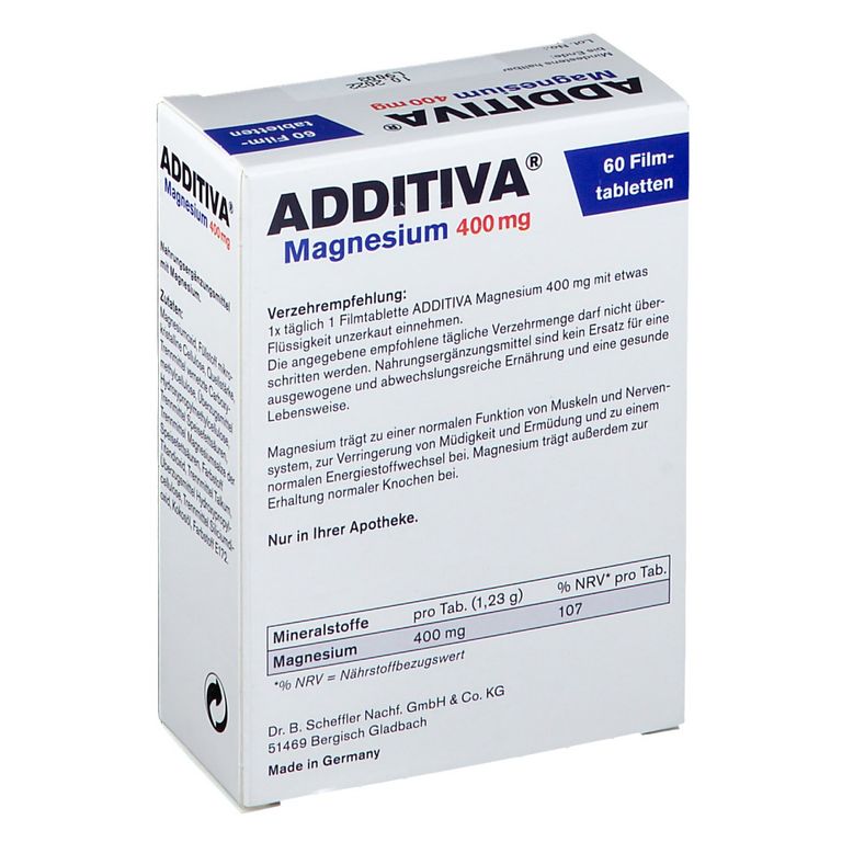 ADDITIVA® Magnesium 400 mg 60 St - Shop Apotheke