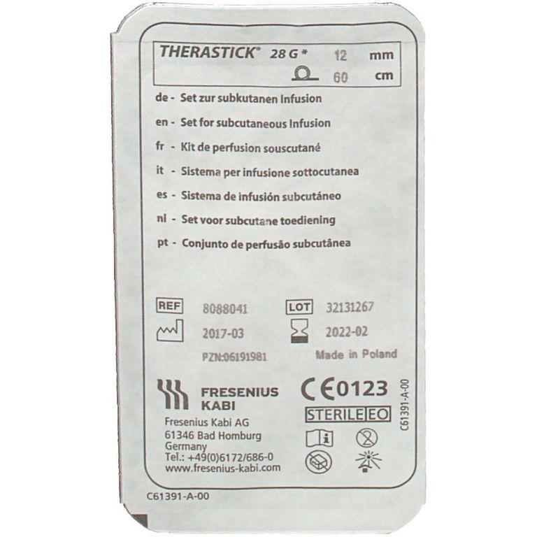 Therastick Subcutane Dauerkanüle 28 G x 12 mm x 60 cm 1 St - Shop Apotheke