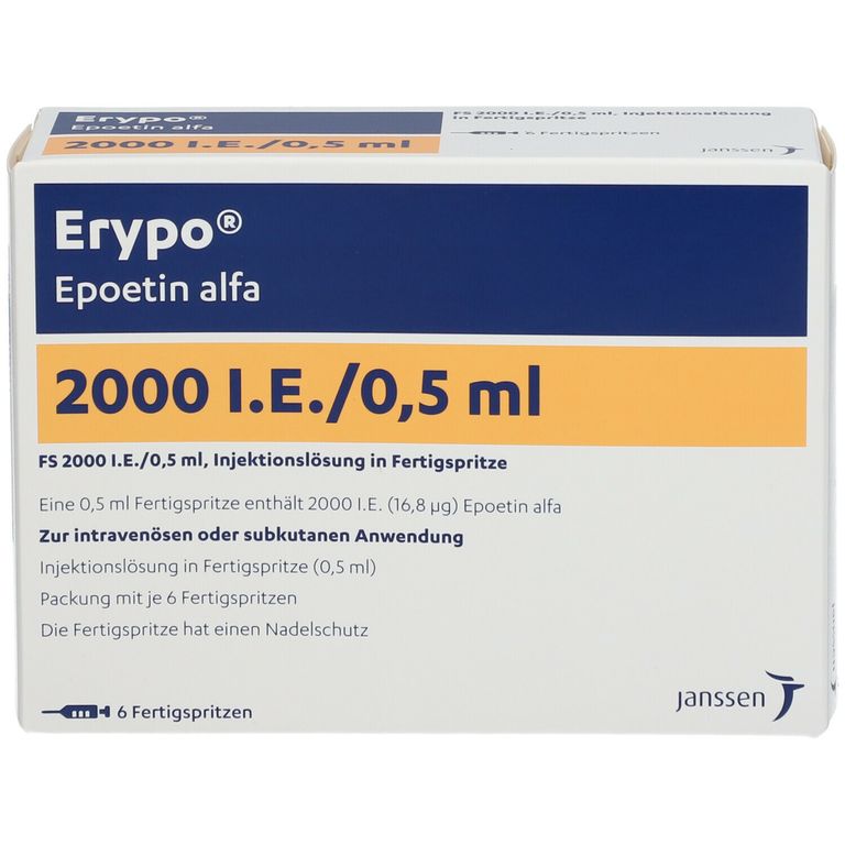 Erypo Fs 2.000 I.E./0,5 ml 6x0,5 ml mit dem E-Rezept kaufen - Shop Apotheke