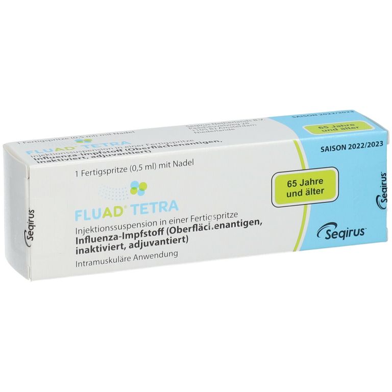 FLUAD Tetra 2022/2023 Inj.-Susp.F-Spr.m.Kanüle 0,5 ml mit dem E-Rezept ...