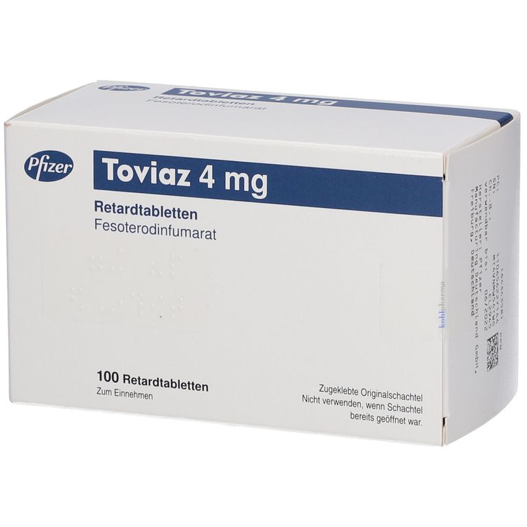 Toviaz 4 mg Retard 100 St mit dem E-Rezept kaufen - Shop Apotheke