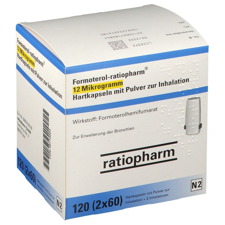 Formoterol-ratiopharm® 12 µg 2x60 St mit dem E-Rezept kaufen - Shop ...